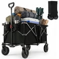 Black Foldable Trolley, Large-capacity Trolley, Equipped with All ...