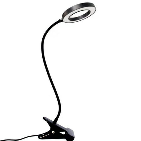 48 LED Clamp Desk Lamp 360° Flexible Clip-on Reading Lamp 3 Light Modes ...