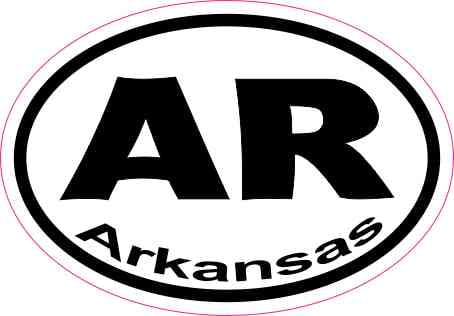 3in x 2in Oval AR Arkansas Sticker Vinyl Car Window State Bumper ...