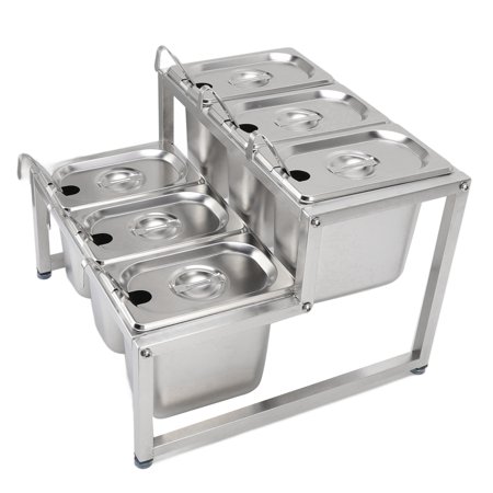 Condiment Dispenser Station, Stainless Steel Large Expandable Spice ...