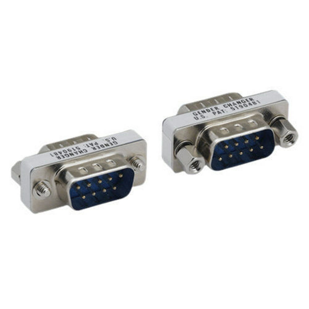 Kentek Mini DB9 9 Pin Male to Male M/M Serial/AT Modem Mini Adapter ...