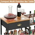 Liquor Cabinet Bar for Home with Drawer, 3-Tier Wine Rack Freestanding ...