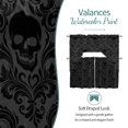 Black Skeleton Kitchen Curtains Sets 36 Inch Length with Valance, Light ...
