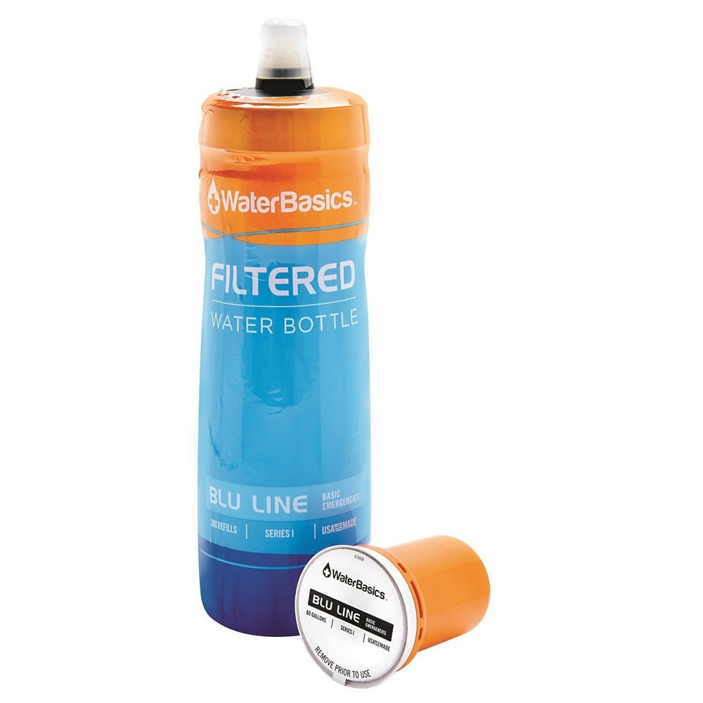 WaterBasics Blu Line Filtered Water Bottle, BLU-I-60 - Walmart.com ...