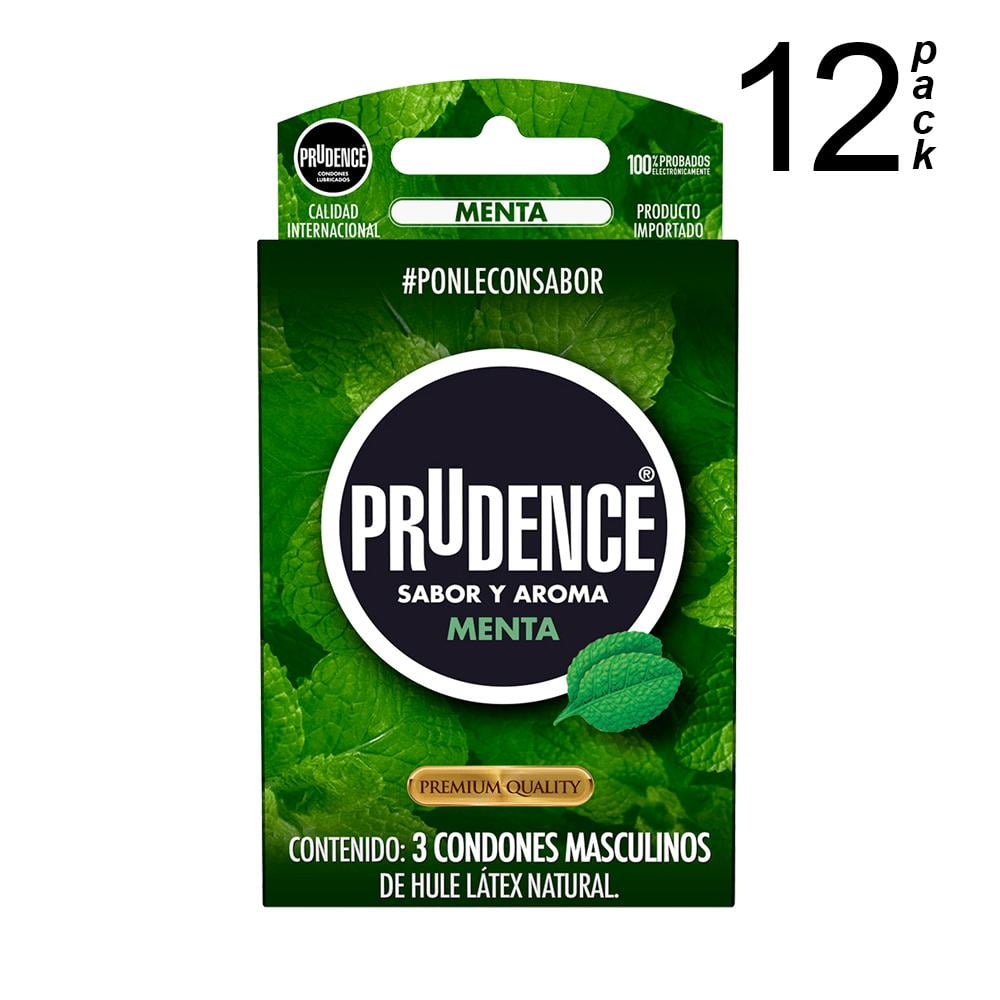 Condones Prudence Sabor Aroma Menta 12 Pack - S005 Prudence De Sabores ...