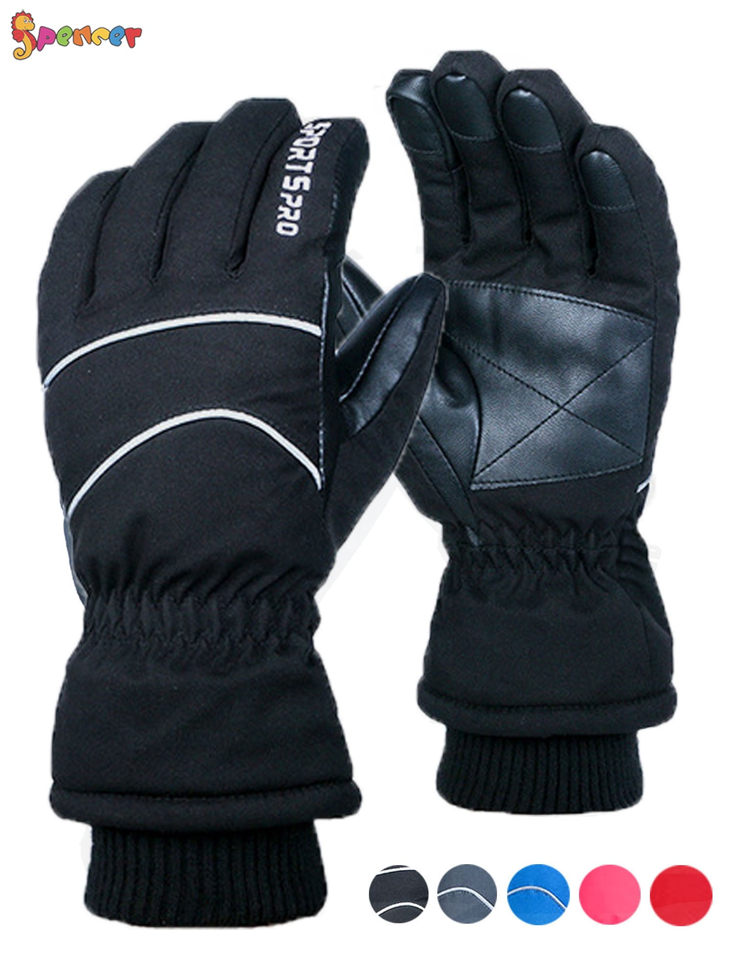 Spencer Ski & Snow Gloves for Men Women, Waterproof Winter Touchscreen ...