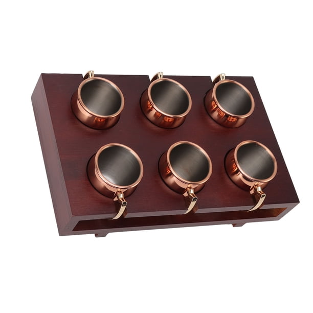 Moscow Mule Copper Mugs Set 6, Copper Cups 2 Oz Cocktail Kit with Straw ...