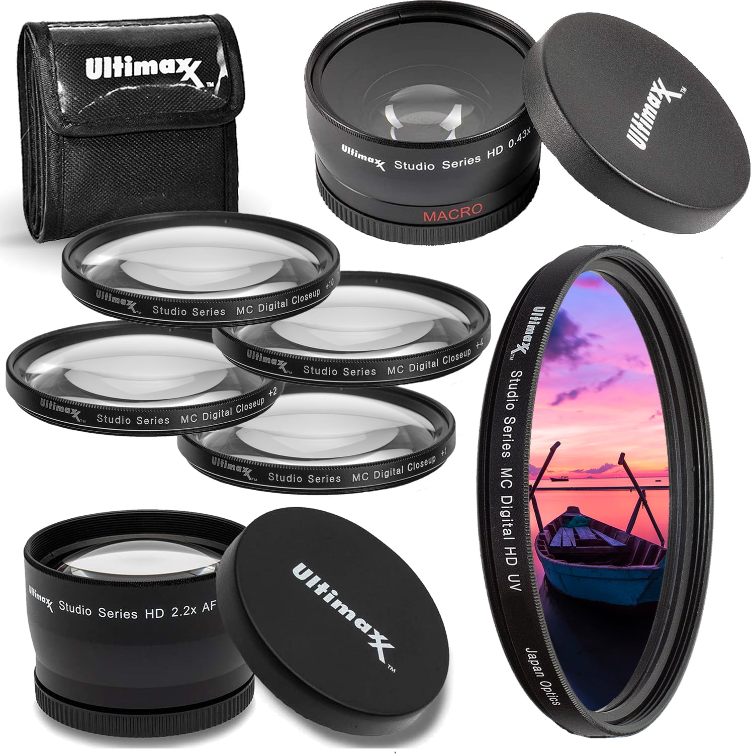 Ultimaxx 72mm Filter Kit - Includes: High Definition .43X Wide Angle ...