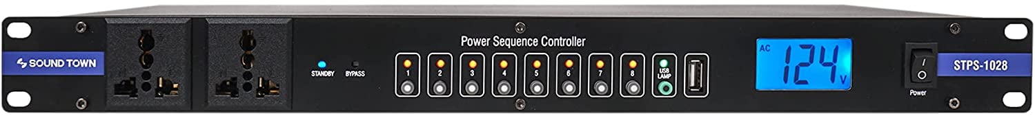 Sound Town Rack-Mountable AC Power Conditioner/Sequencer with Surge ...