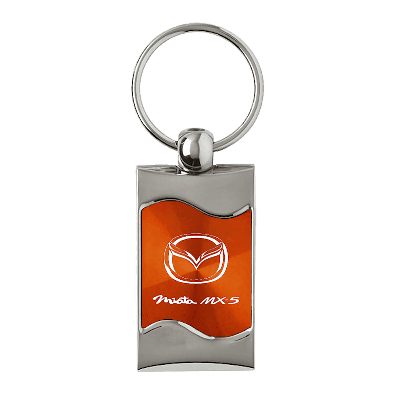 Au-TOMOTIVE GOLD Miata MX-5 Rectangular Wave Orange Key Fob - Walmart.com
