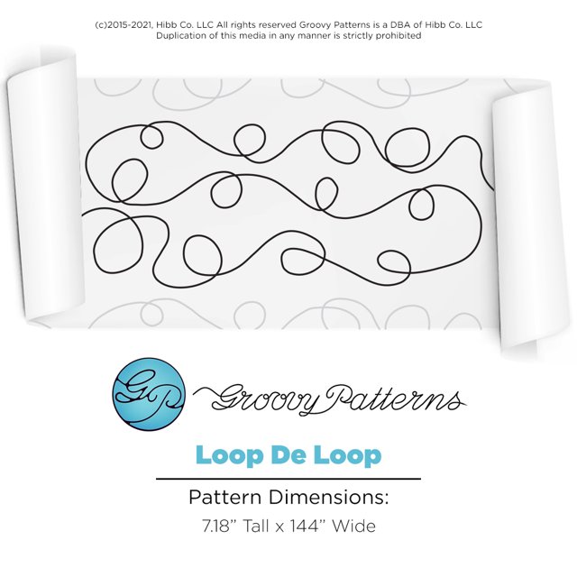 Groovy Patterns Longarm Quilting Pantograph - Loop de Loop Design - Walmart.com