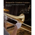 "Eastar Bb Tenor Trombone for Beginners, B Flat Brass Instrument, Gold ...