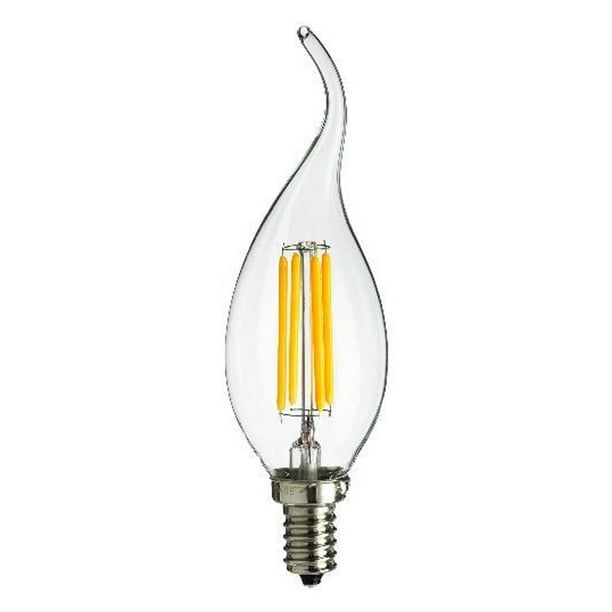 2Pk - SUNLITE Antique Filament LED 4 Watt 1800K E12 Base Light Bulbs ...