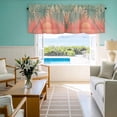 Boho Coastal Summer Sunset Window Valance Curtain Tropical Green Trees ...