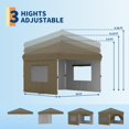 10x10 FT Pop Up Canopy Tent with 3 Removable Sidewalls, Instant Outdoor ...
