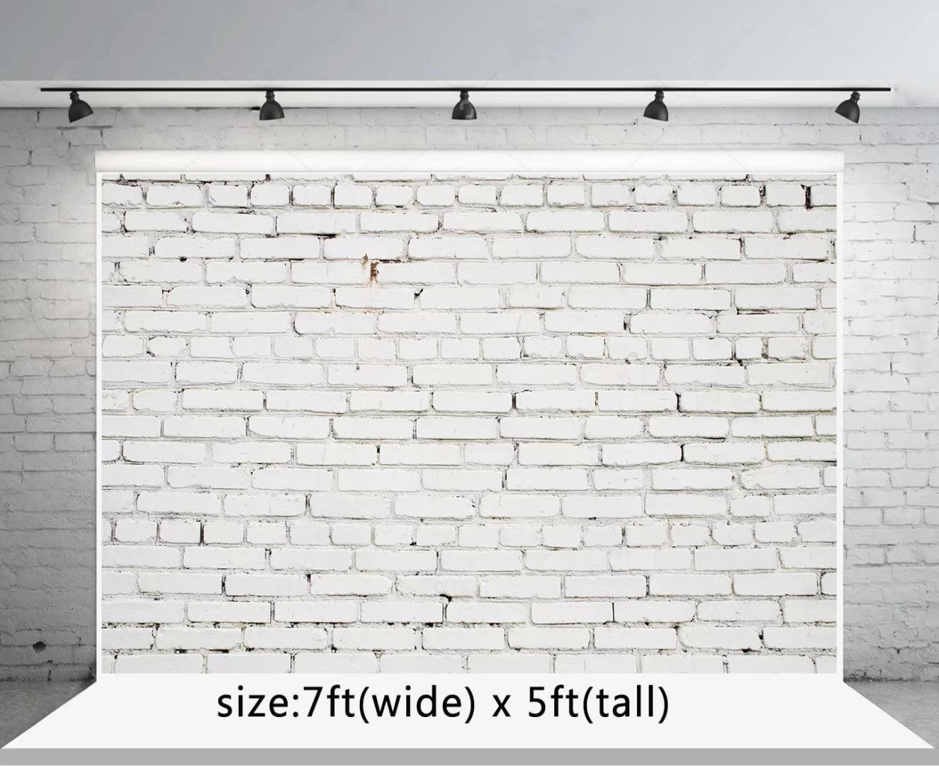 GreenDecor Polyster 7x5ft White Brick Wall Backdrop Photography ... GreenDecor Polyster 7x5ft White Brick Wall Backdrop Photography ...