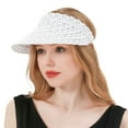 Travelwant Sun Visor Hats For Women Wide Brim Straw Visors Womens