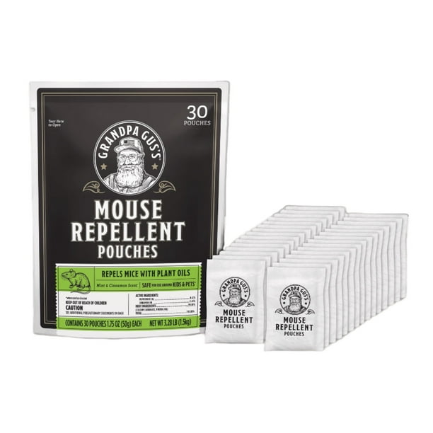 Grandpa Gus's Natural Mouse Repellent Pouches, Repel Mice from Nesting ...