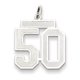 Sterling Silver, Jersey Collection, Medium Number 50 Pendant - Walmart.com
