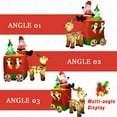 6.2FT XMAS Blow Up Decoration: LED Lighted Elk Pulling Santa Claus with ...