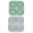 4-Cavity Soccer Ball Silicone Ice Tray, Reusable Round Ice Ball Maker ...