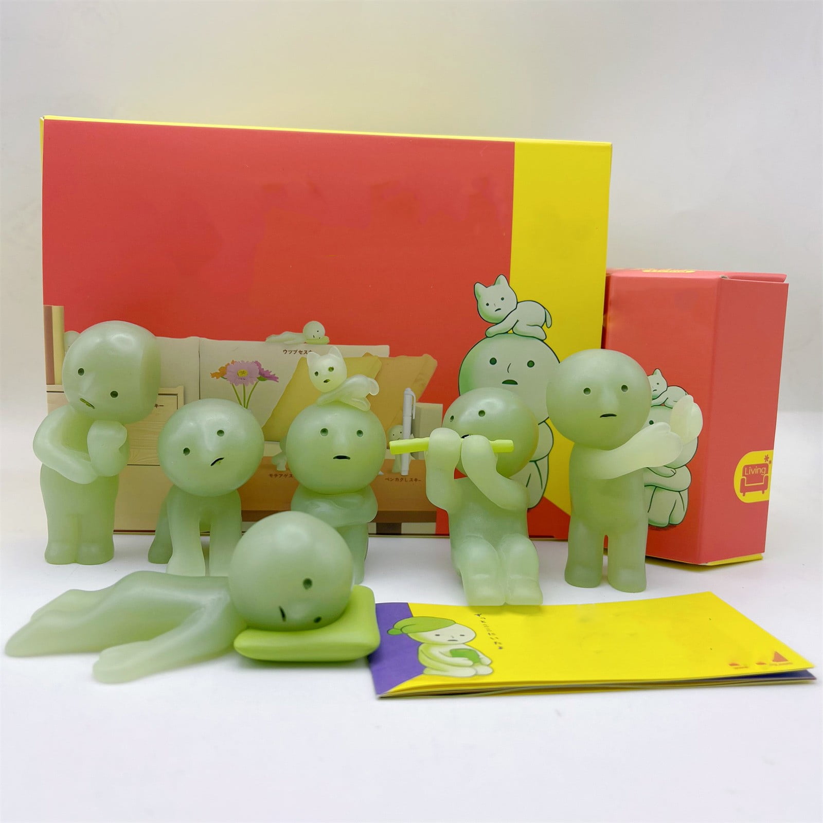 6 pcs Dream Smiski Figure toy Glow in The Dark, Dreams Smiski Blind Box ...