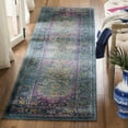 SAFAVIEH Madison Gabriel Traditional Area Rug, Blue/Fuchsia, 6' x 9 ...