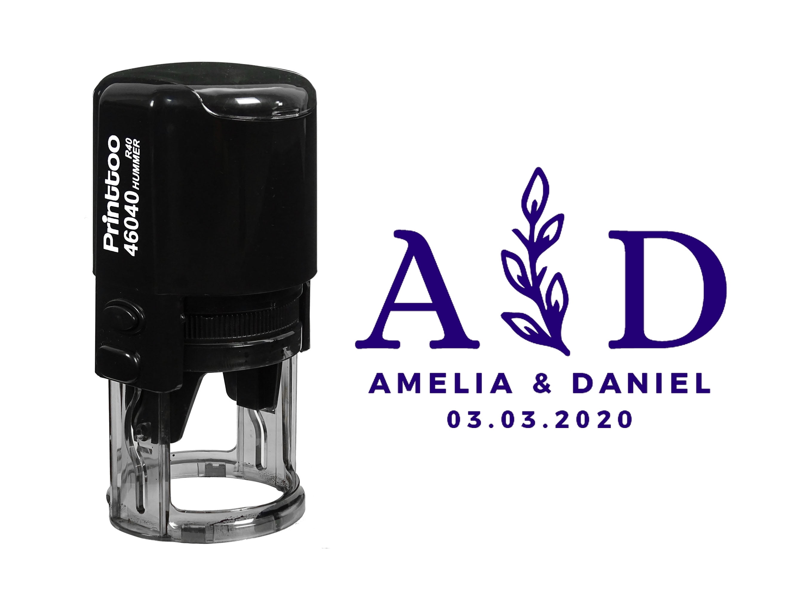 Printtoo Heavy Duty Dater Stamp Self Inking With Faxed By Text Office ...