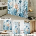 Bathroom Shower Curtain Ocean Starfish Blue Coral Seaweed Waterproof ...