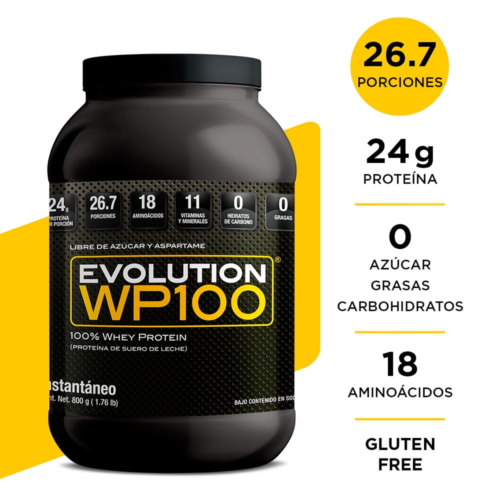 EVOLUTION. Proteína de Suero de Leche, WP100, Whey Protein, 800 Gramos ...