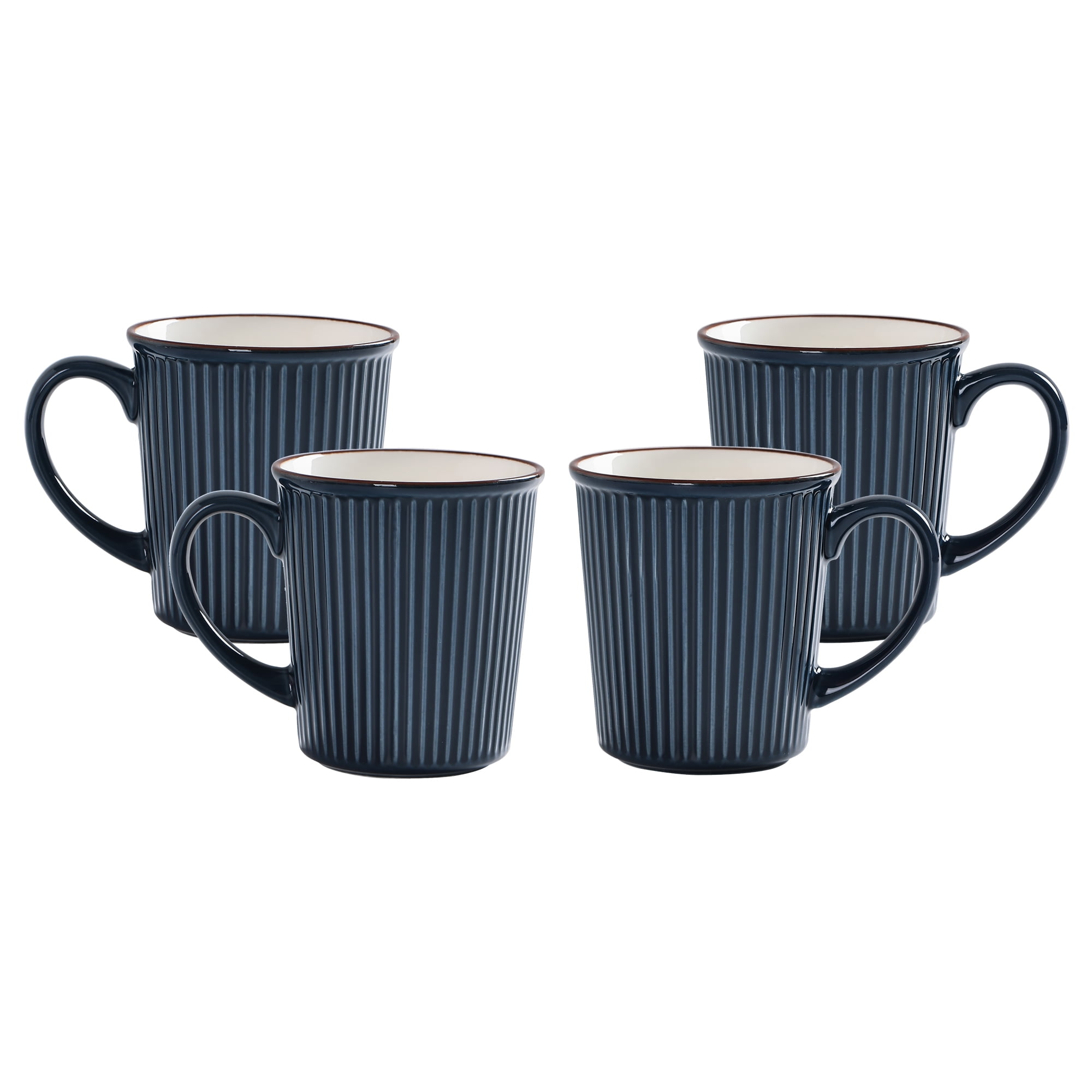 Bico Helios Blue Ceramic Mugs, 15oz, Set of 4, for Coffee, Tea, Drinks ...