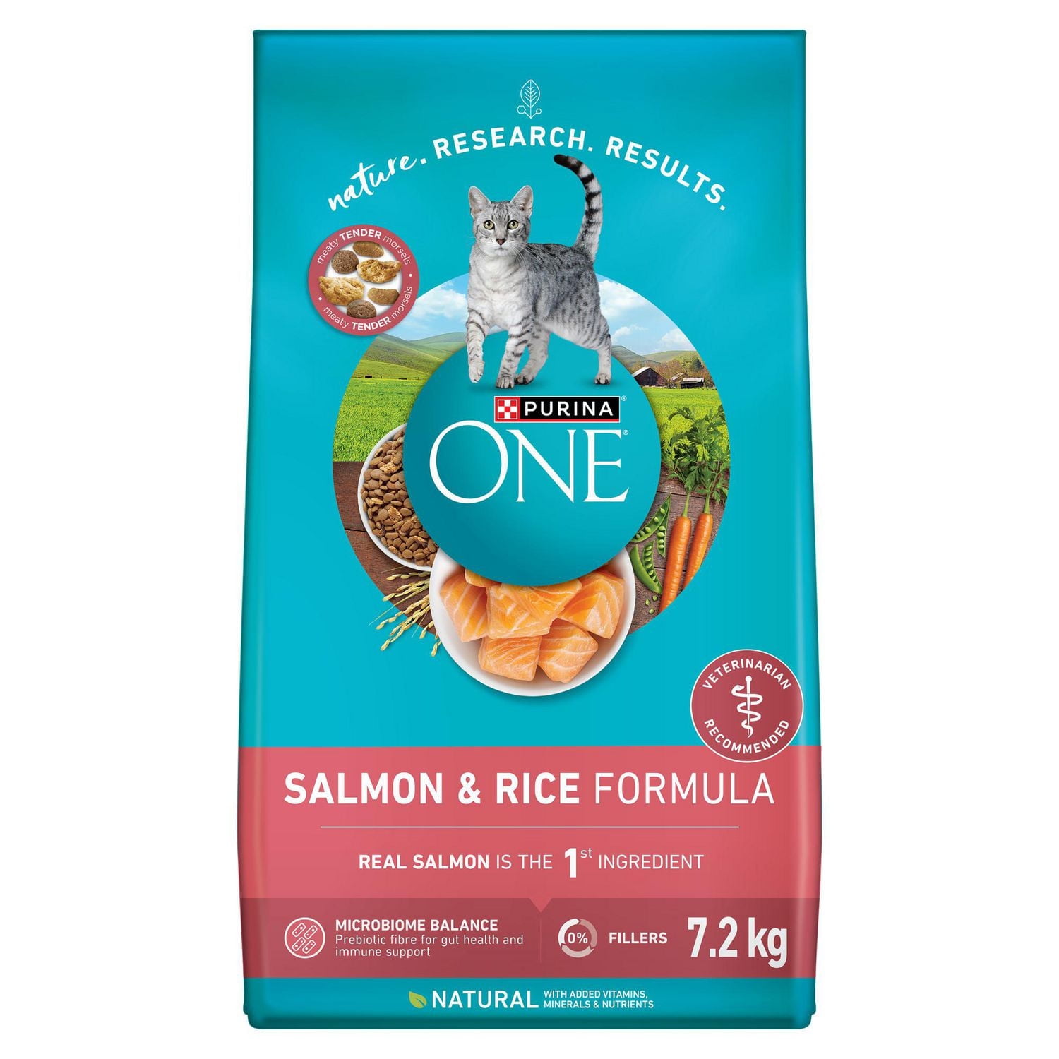 Click here for Purina One Salmon & Rice  Dry Cat Food 7.2 Kg prices