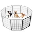 Alden Design 31.5″H Dog Playpen 2 Panels for Outdoor Indoor, Black ...