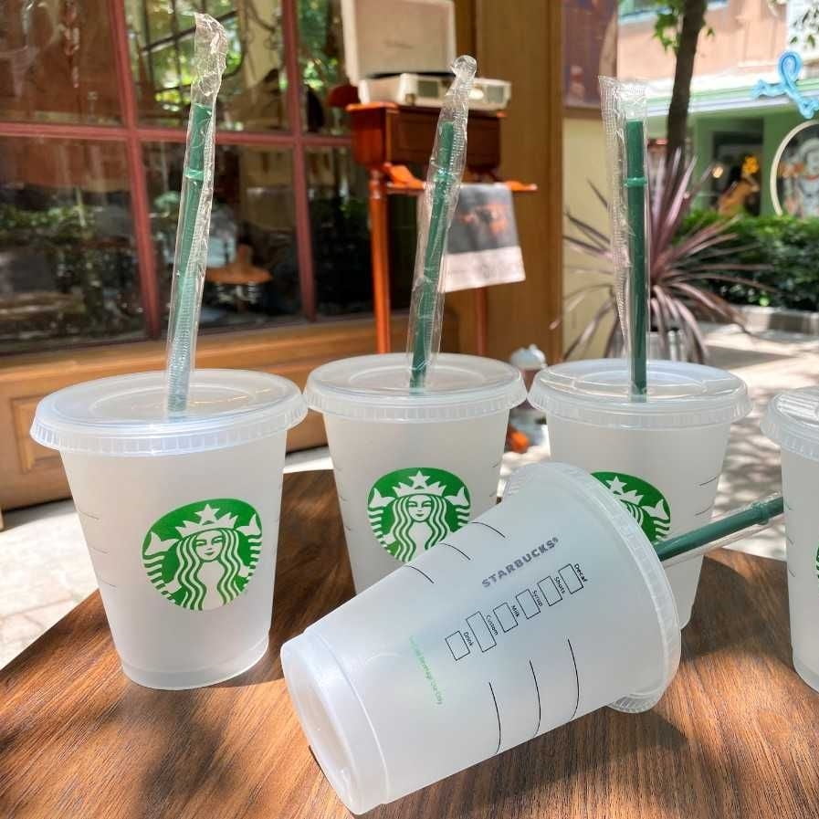 Buy Starbucks 16oz/473ml Plastic Tumbler Reusable Clear Drinking Flat ...