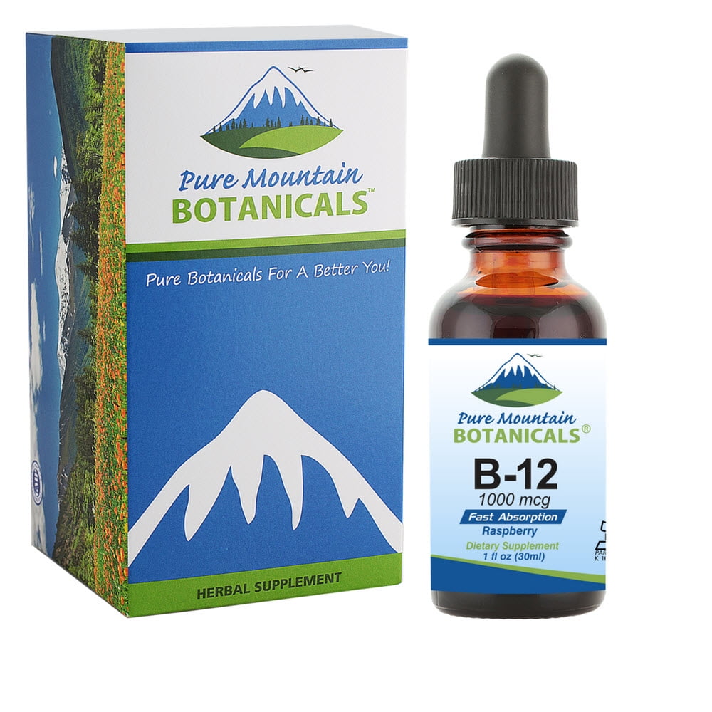 B12 Vitamin Drops with Natural Berry Flavor Kosher Herbal Supplements ...