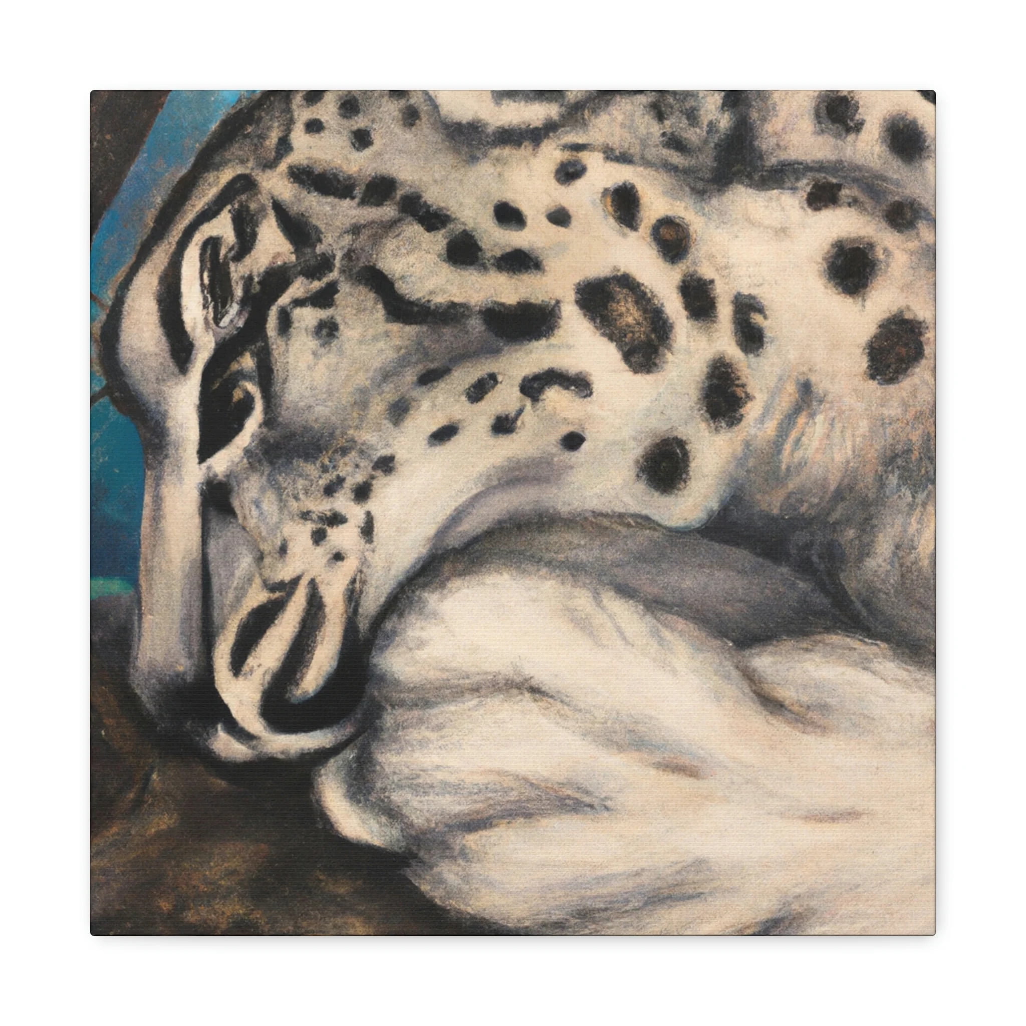 Snow Leopard Silhouette - Canvas - Walmart.com