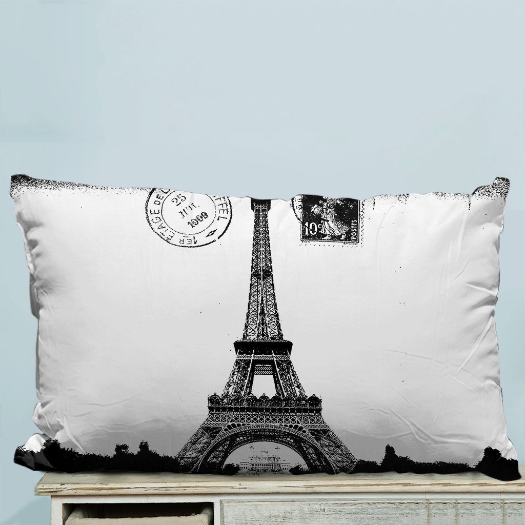GCKG Paris Eiffel Tower City of Love Pillow Case Pillow Cover Pillow ...