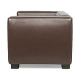 Noble House Denison Faux Leather 3 Piece Club Chair and Sofa Set, Dark ...