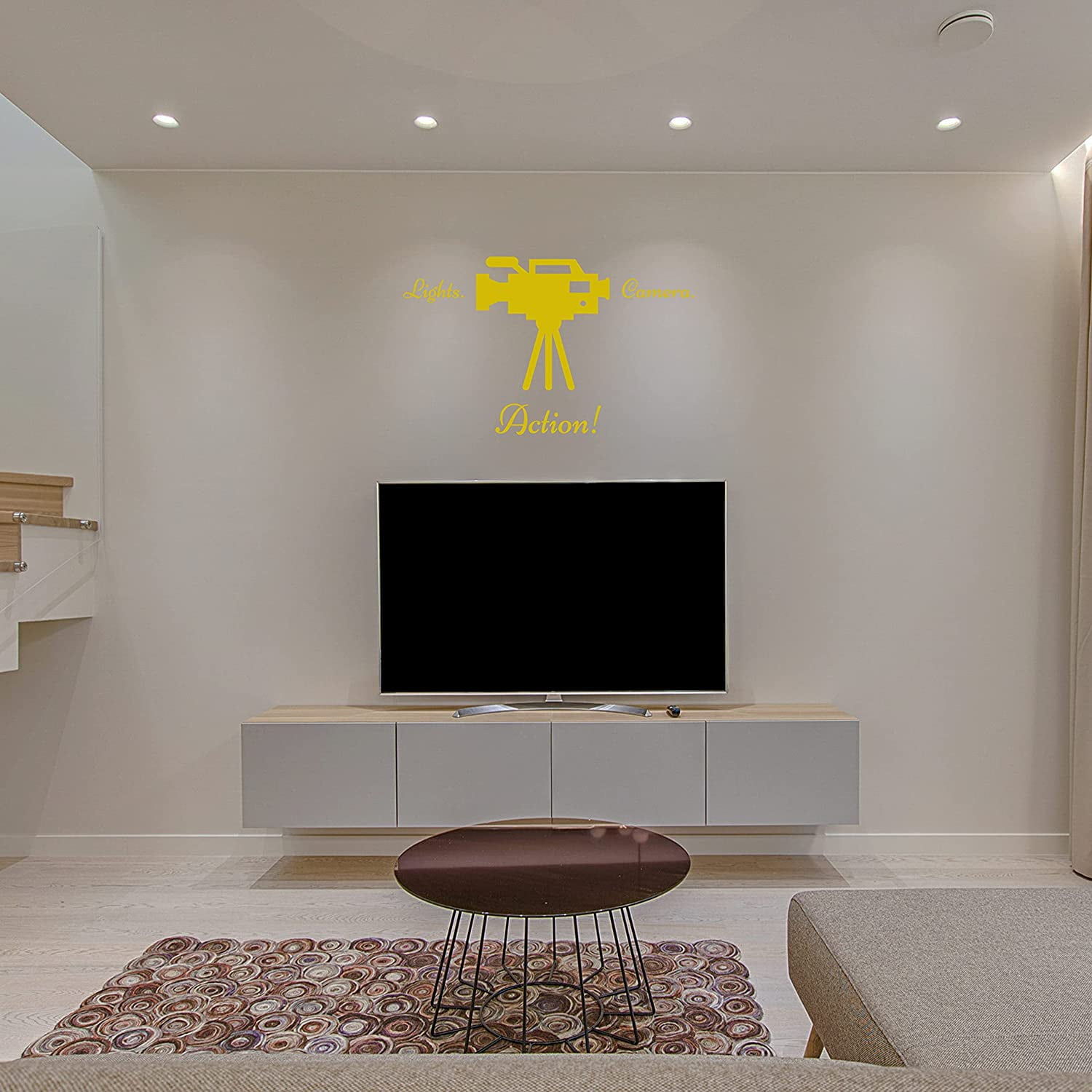 VWAQ Lights Camera Action Decor Wall Sticker Home Theater Room Wall ...