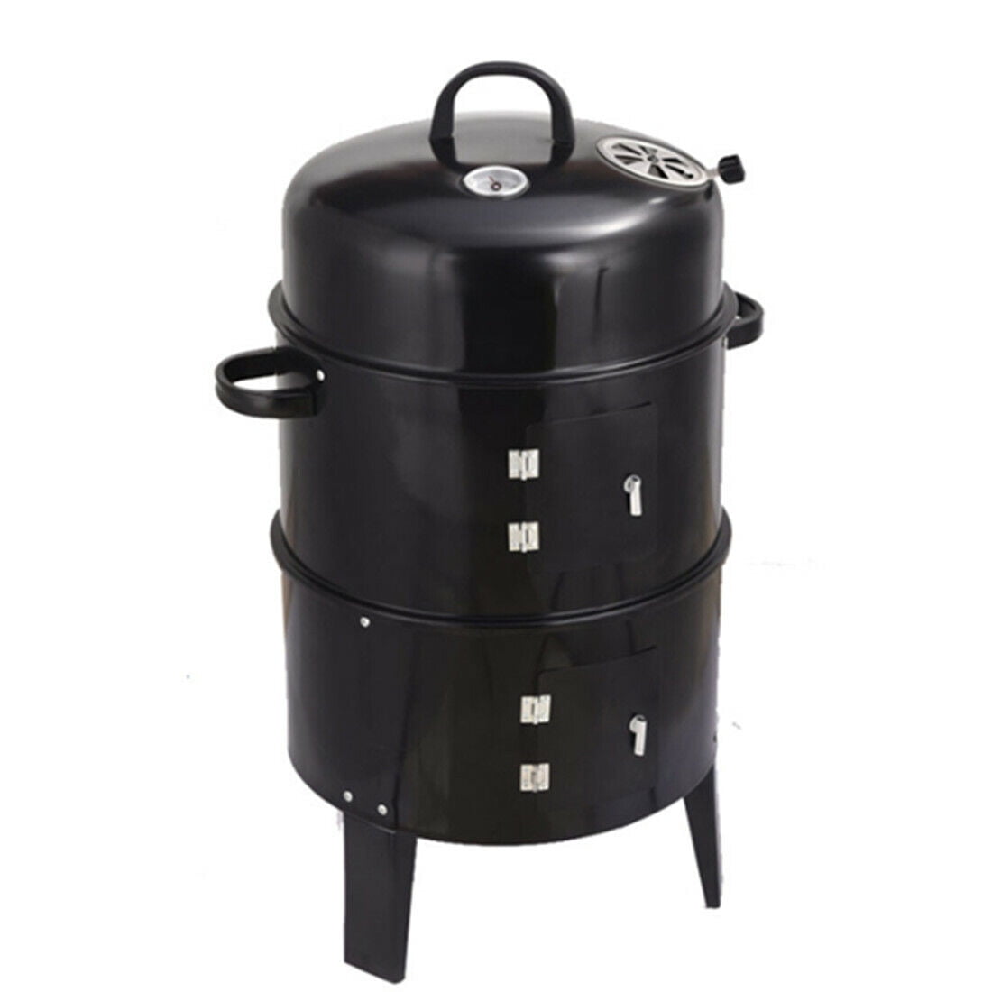 FOCUSSEXY 3-in-1 Vertical Charcoal BBQ Smoker,Vertical Offset Charcoal ...