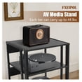 5-Tier AV Media Stand, 42.9Inch Height Freestanding Audio Rack Stand ...