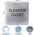 ADA CENTRAL SIGNS - 6" X6" Elevator Closet Sign - ADA Compliant Tactile ...