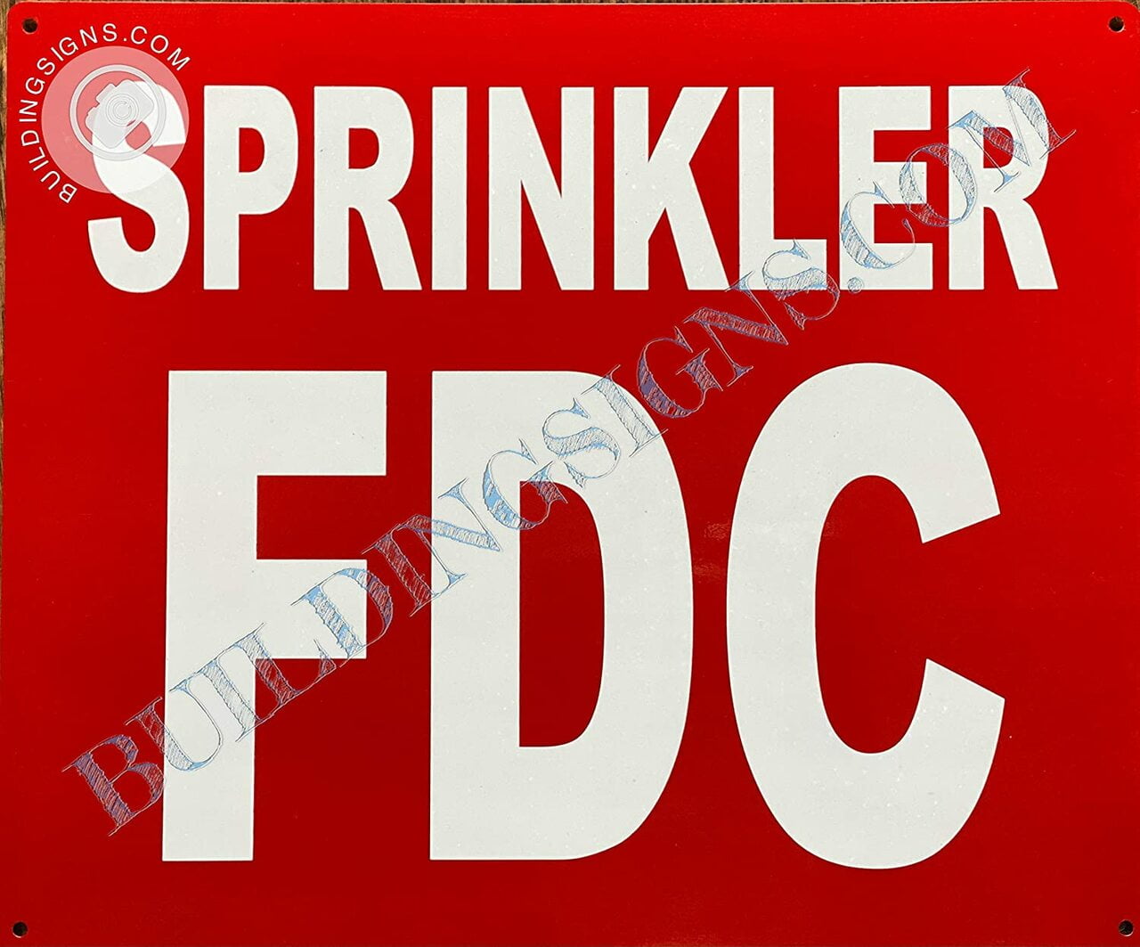 Sprinkler fdc Sign - Sprinkler fire Department Connection Sign (RED ...