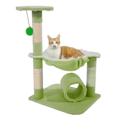 Cat Wooden Climbing Tower Soft Comfortable Sisal Rope Cat Climb Tree ...