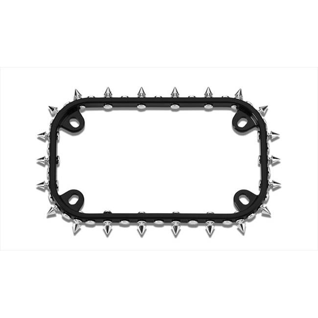 Motorcycle License Plate Frame Spikes, Black With Chrome - Walmart.com ...