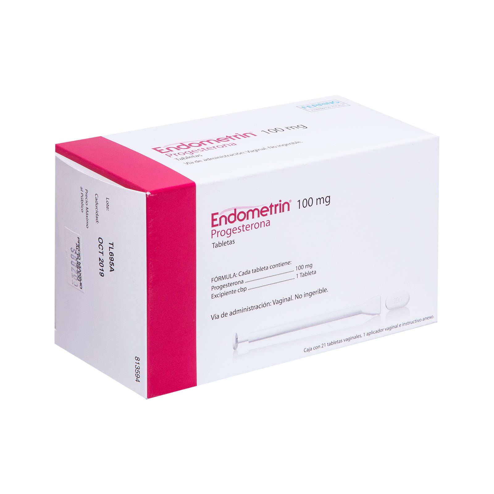 ENDOMETRIN 100MG TAB C21 - PIEZA | Bodega Aurrera en línea