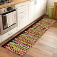 Abstract Botanical Hallway Runner Rug 2x6 Washable Non Slip Kitchen ...