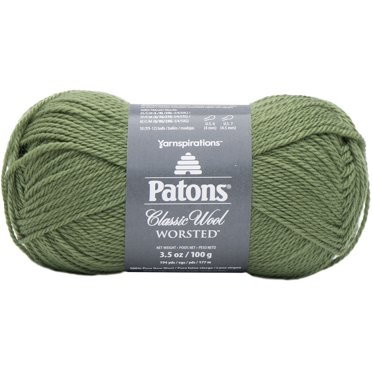 Worsted Classic Wool Yarn by Patons - Solid Color Yarn for Knitting ...
