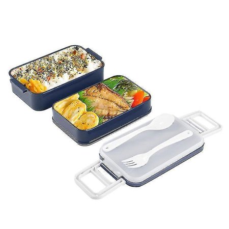 850ml Double Layer Microwave Lunch Box Food Storage Container Bento ...