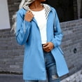 AHTJRT Women's Lightweight Jackets with Hood Plus Size Stripe Patchwork ...